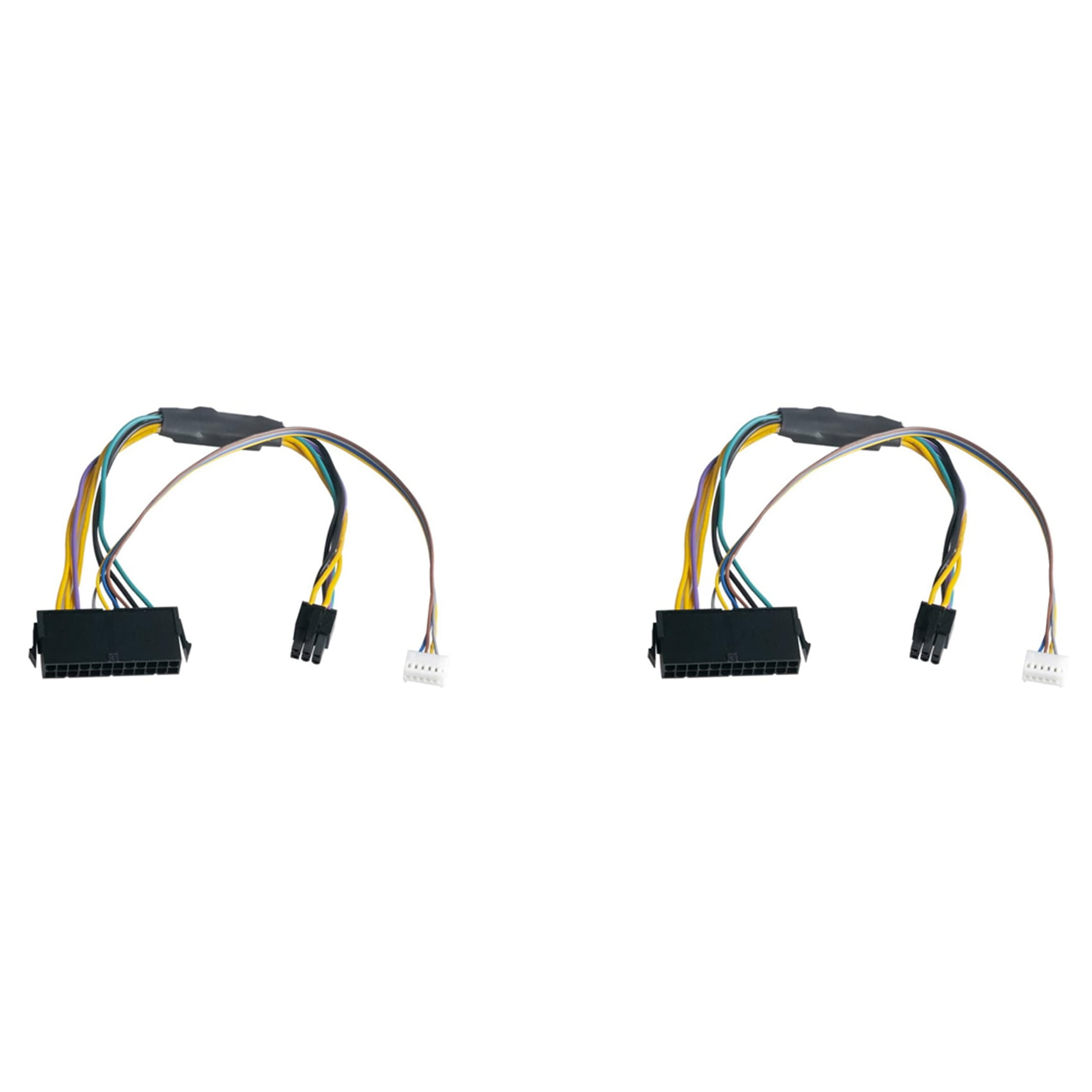2X ATX Main 24Pin Female to 6Pin Male 6Pin PCI-E PSU Power Adapter ...