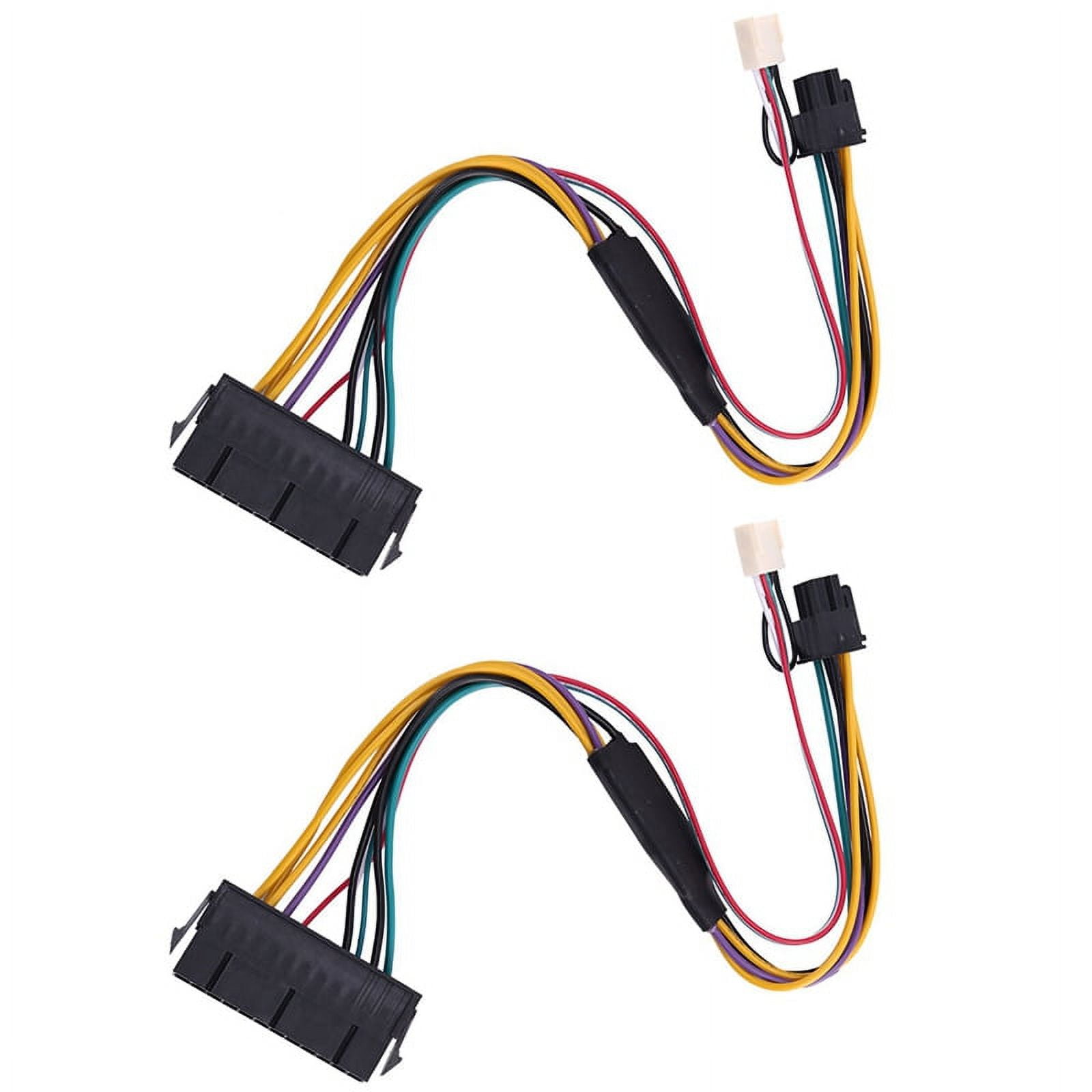 2X ATX PSU Power Supply Cable PCIe 6 Pin to ATX 24 Pin Power Supply ...