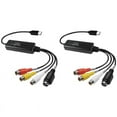 2X AV to USB C Converter Video Capture Card Adapter 1 Channel AV NTSC ...