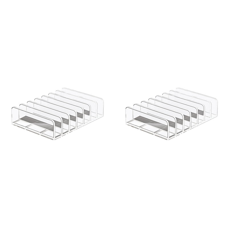 2X Acrylic CD/DVD Storage Rack Transparent Organizer Stand Display ...