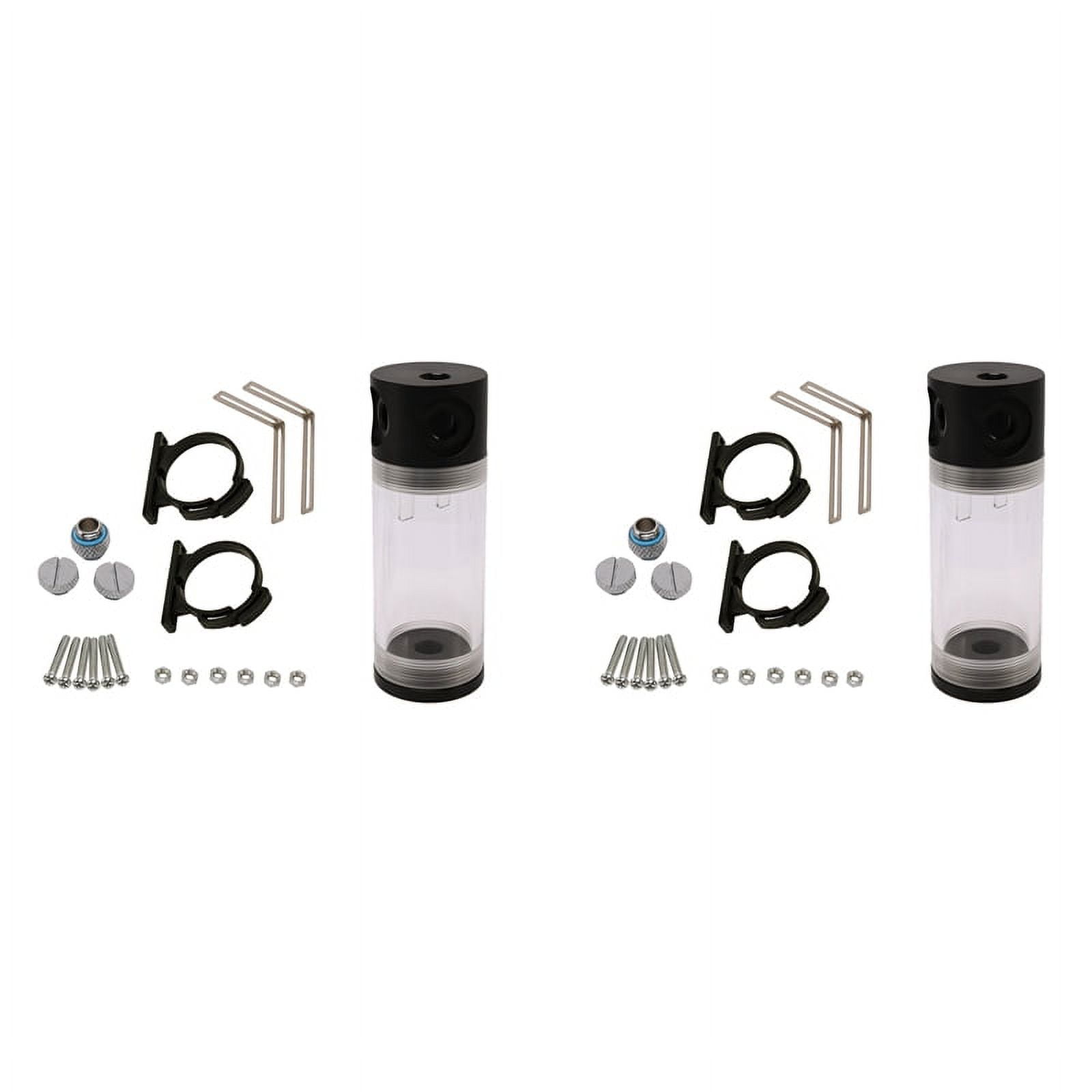 2X Acrylic Cylinder Reservoir Water Tank G1/4 50mm x 140mm for Pc ...