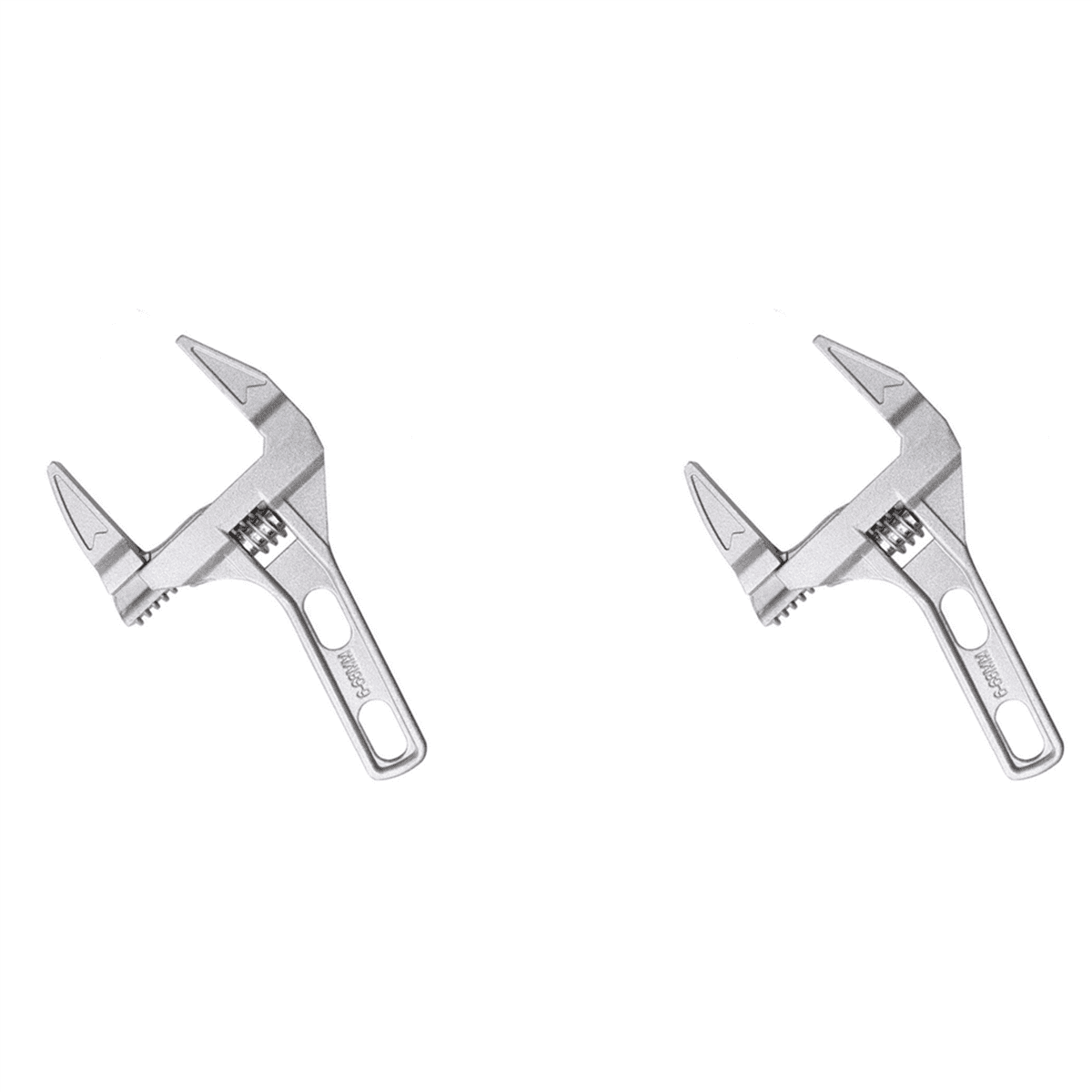 2X Adjustable Wrenches 6-68mm Wide Jaw Wrench Bathroom Wrench Hand ...