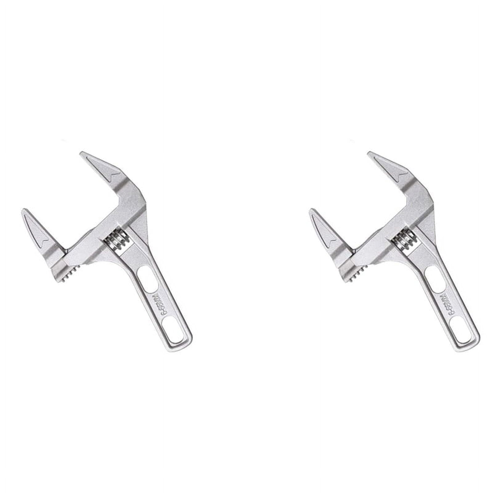 2X Adjustable Wrenches 6-68mm Wide Jaw Wrench Bathroom Hand Tools for ...
