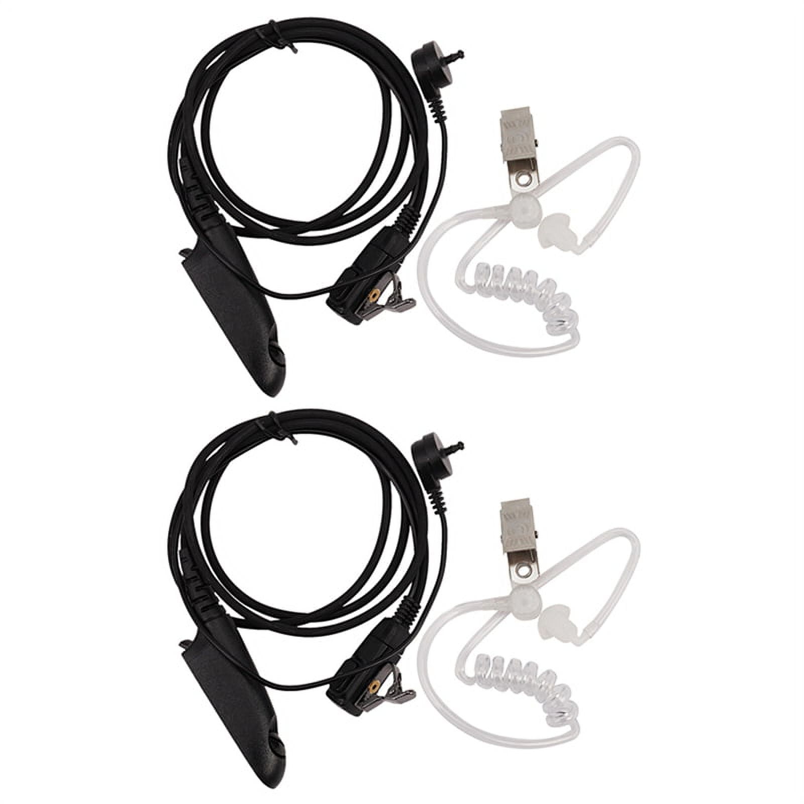 2X Air Acoustic Tube Earpiece Mic Headset PTT for GP380 Portable Radio Walkie Talkie 340 GP328 ...
