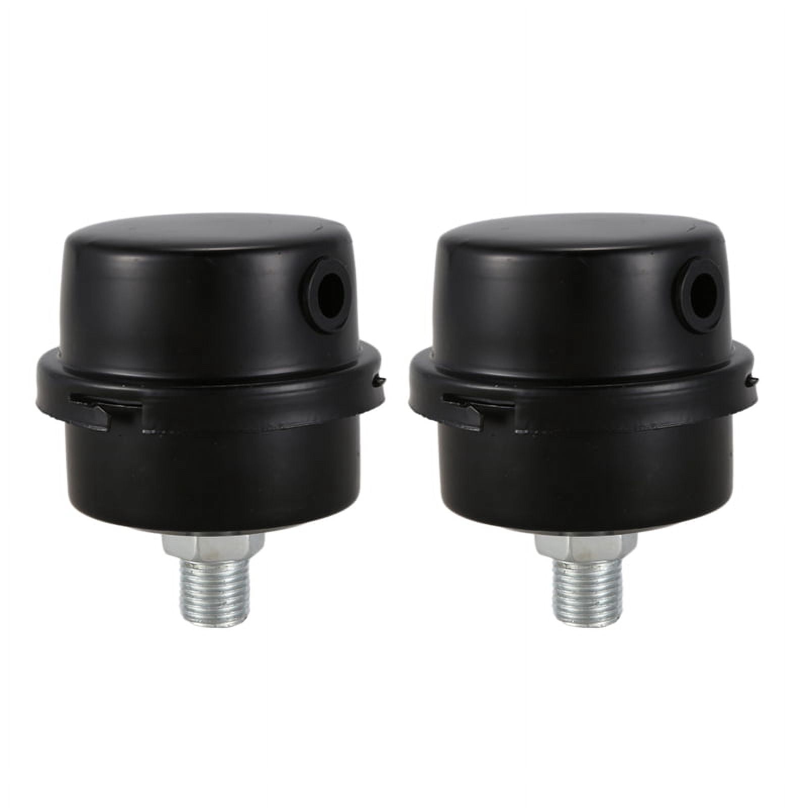 2X Air Compressor Intake Filter Muffler 1/4BSP 13mm Thread Black ...