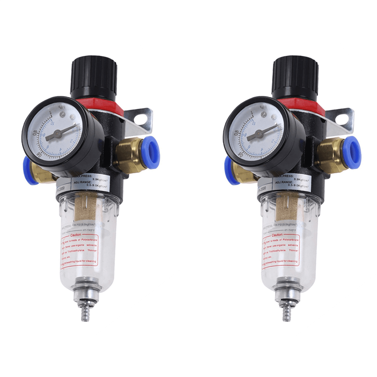 2X Air Filter Pressure Regulator 1/4 Inch AFR2000 Water Separator Air ...
