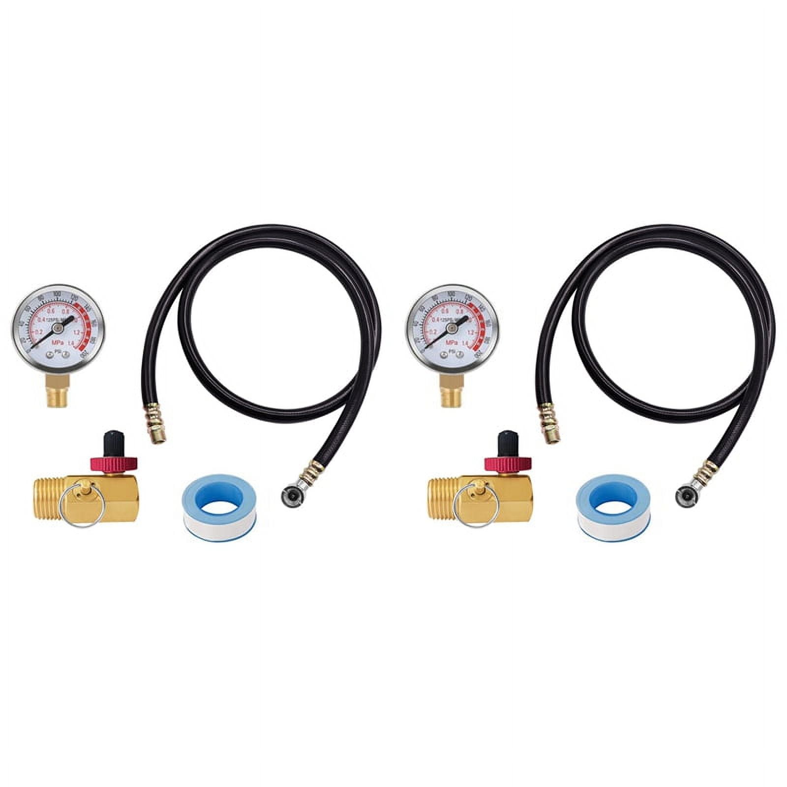 2X Air Tank Valve Kit with Gauge, Repair Come 2 Inch Pressure Gauge 1/8 ...