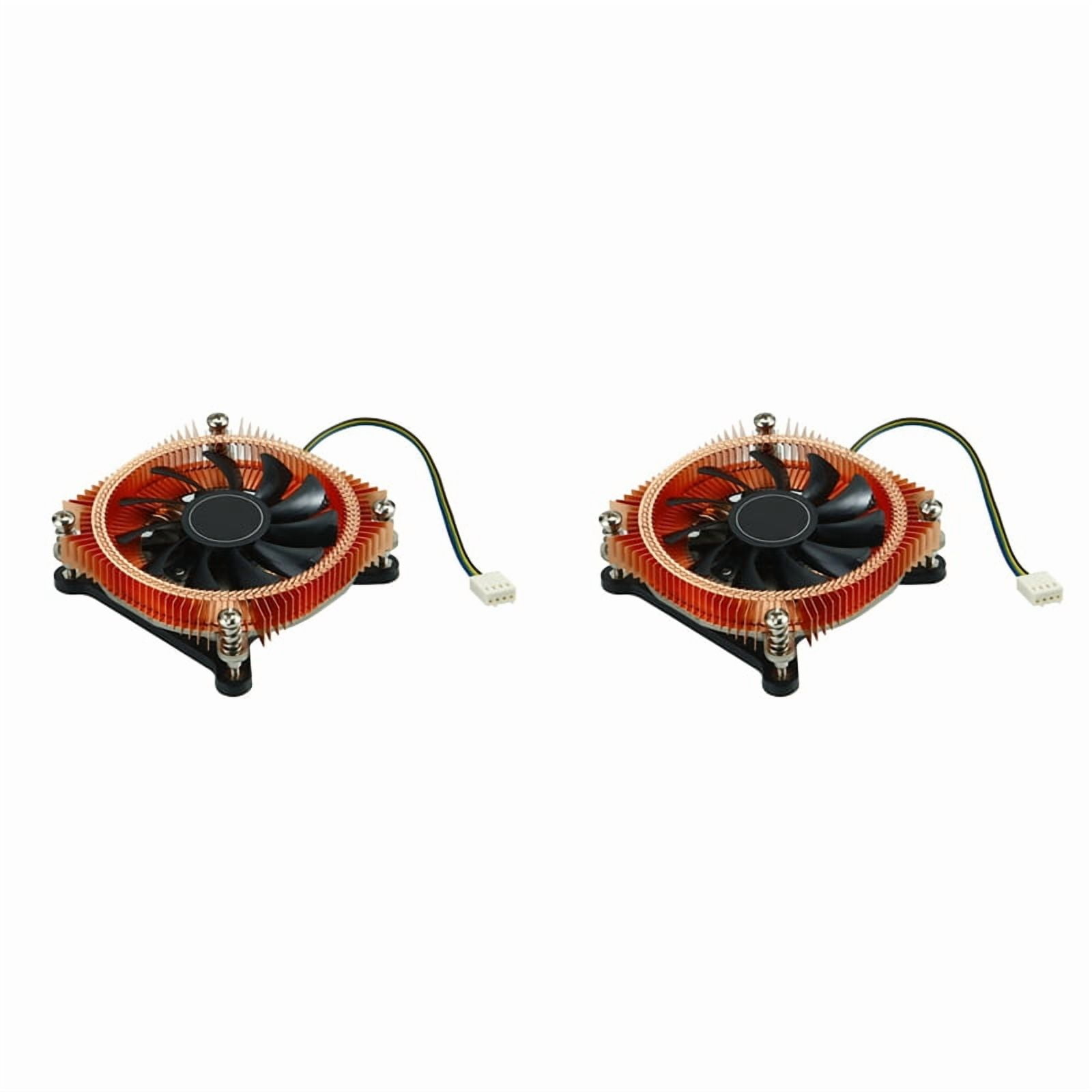 2X All-Coppe CPU Radiator HTPC Chassis Silent Fan CPU Temperature ...
