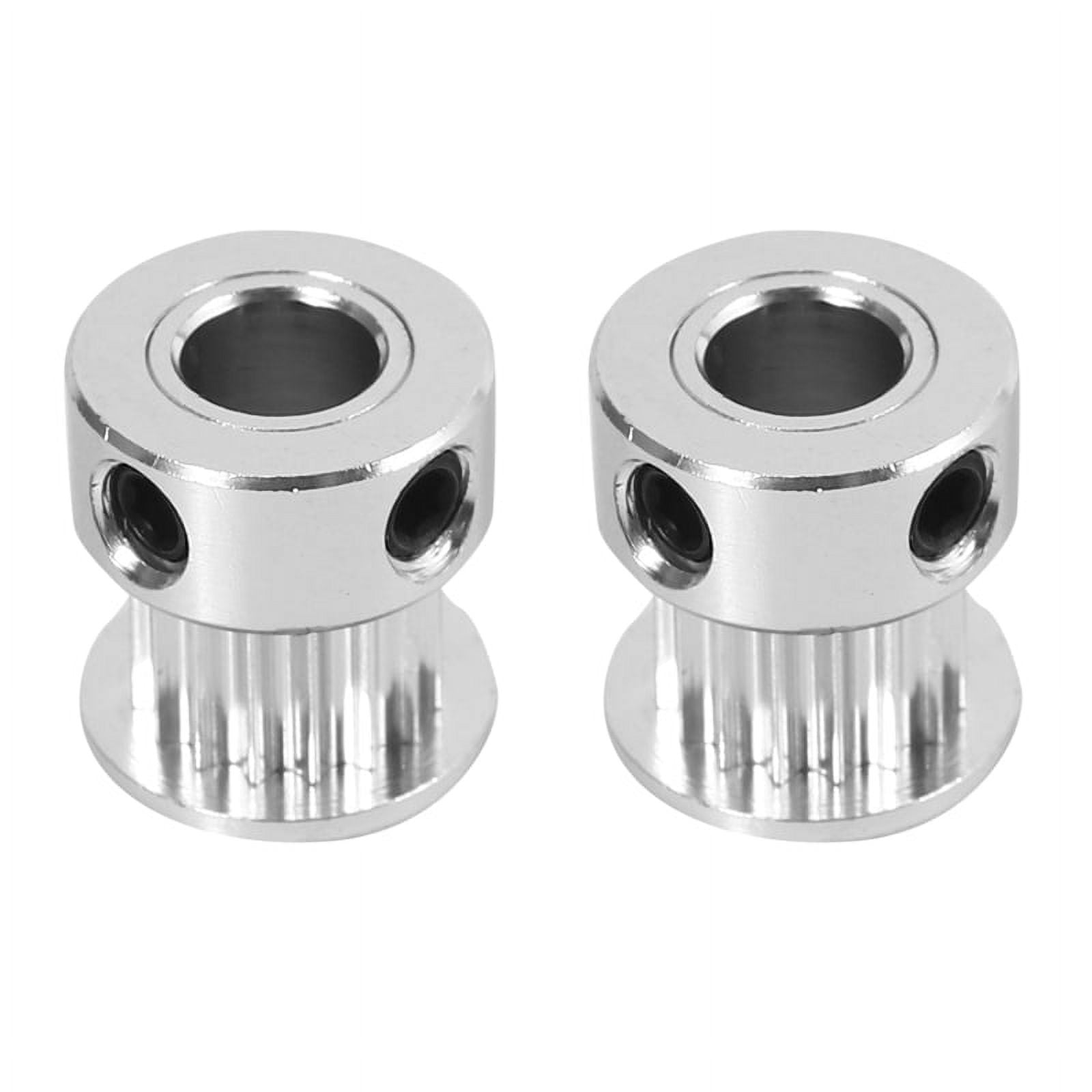 2X Aluminum 16 Teeth 6mm Bore Timing Belt Pulley Flange Synchronous ...