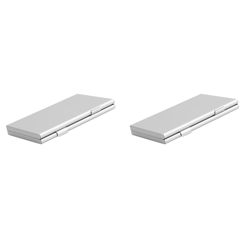 2X Aluminum Alloy SD & TF Card Holder Case, Double-Layer Large Capacity ...