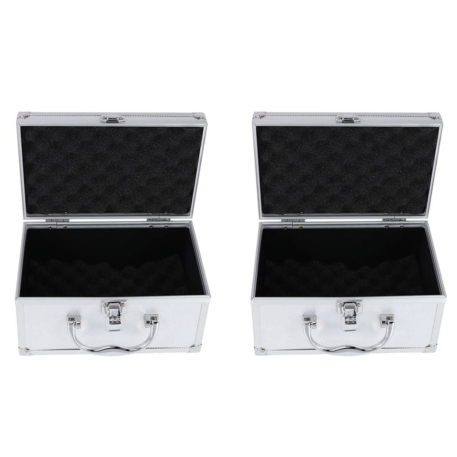 2X Aluminum Alloy Tool Box Portable Equipment Instrument Case Display ...