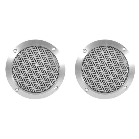 2X Aluminum Car Tweeter Speaker Grill Cover, 4 Inch, Full Metal Mesh ...