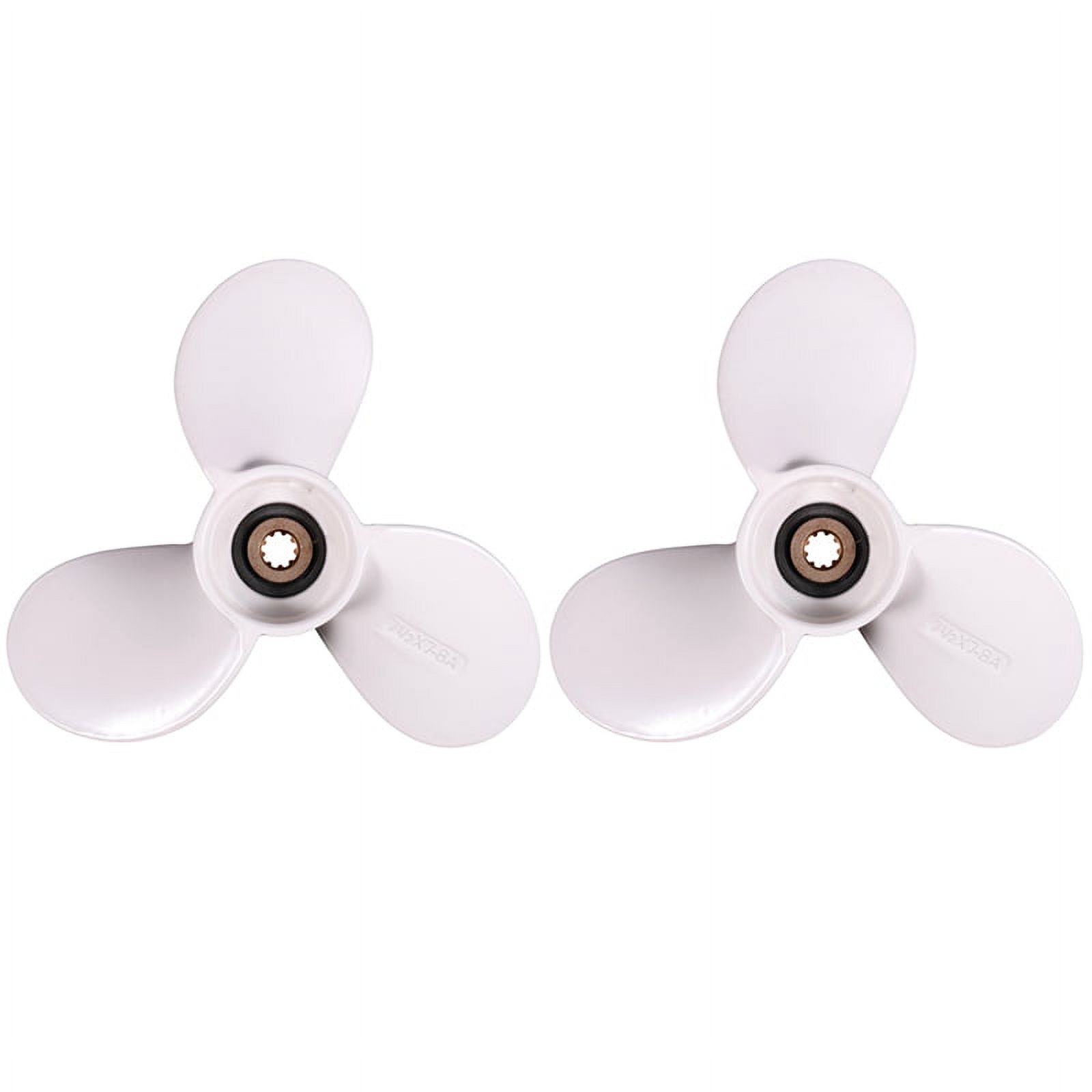2X Aluminum Outboard Propeller 3X7-1/2X7 for 4-6Hp 6E0-45943-00 ...