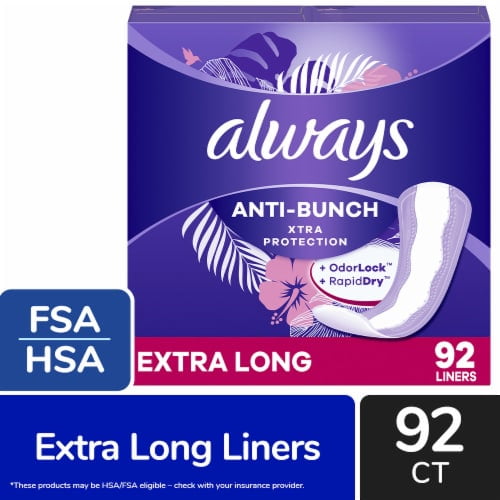 2X - Always Anti-Bunch Xtra Protection Extra Long Daily Liners ...