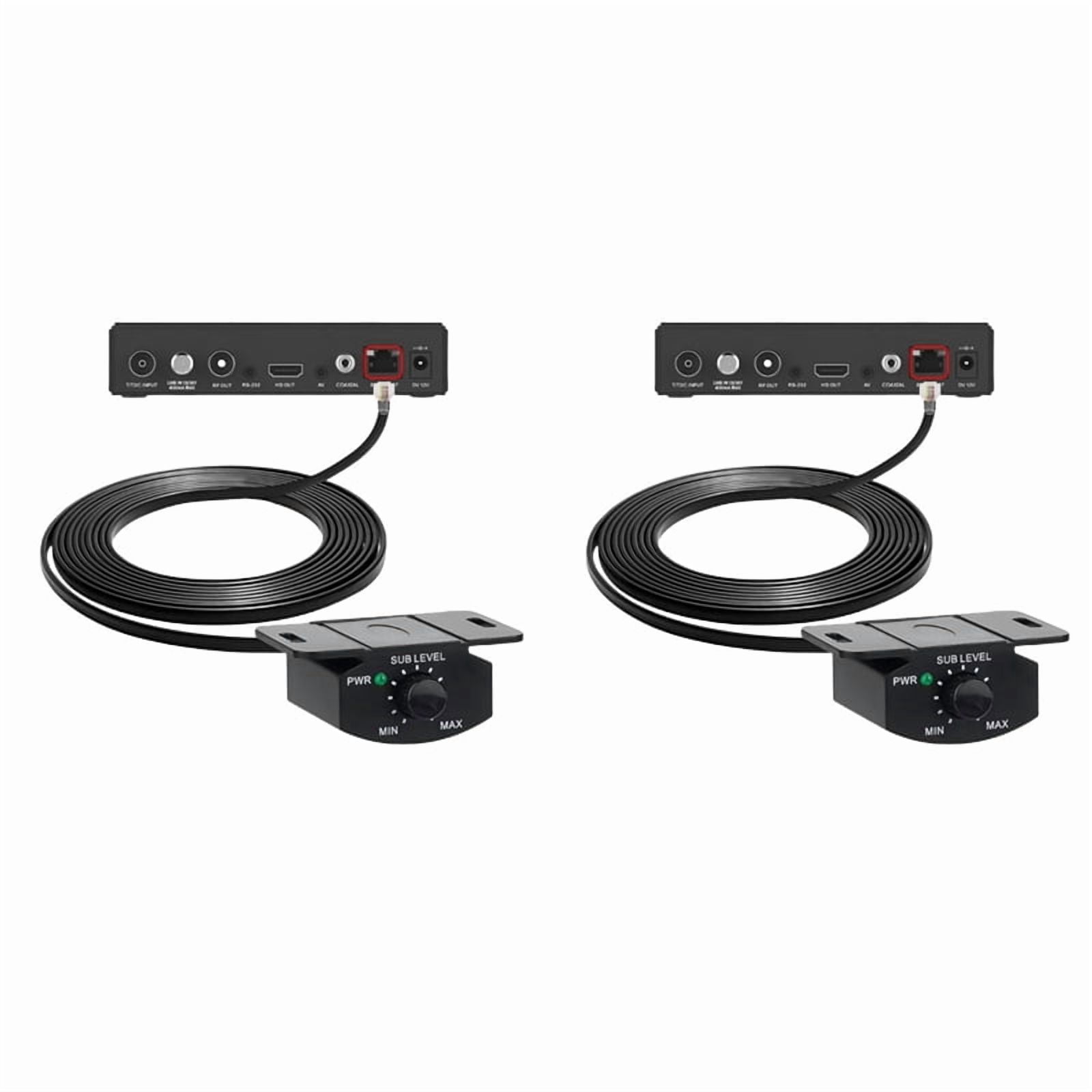 2X Amplifier Volume Control Cable with Stereo Knob Dashboard Mount Gain ...