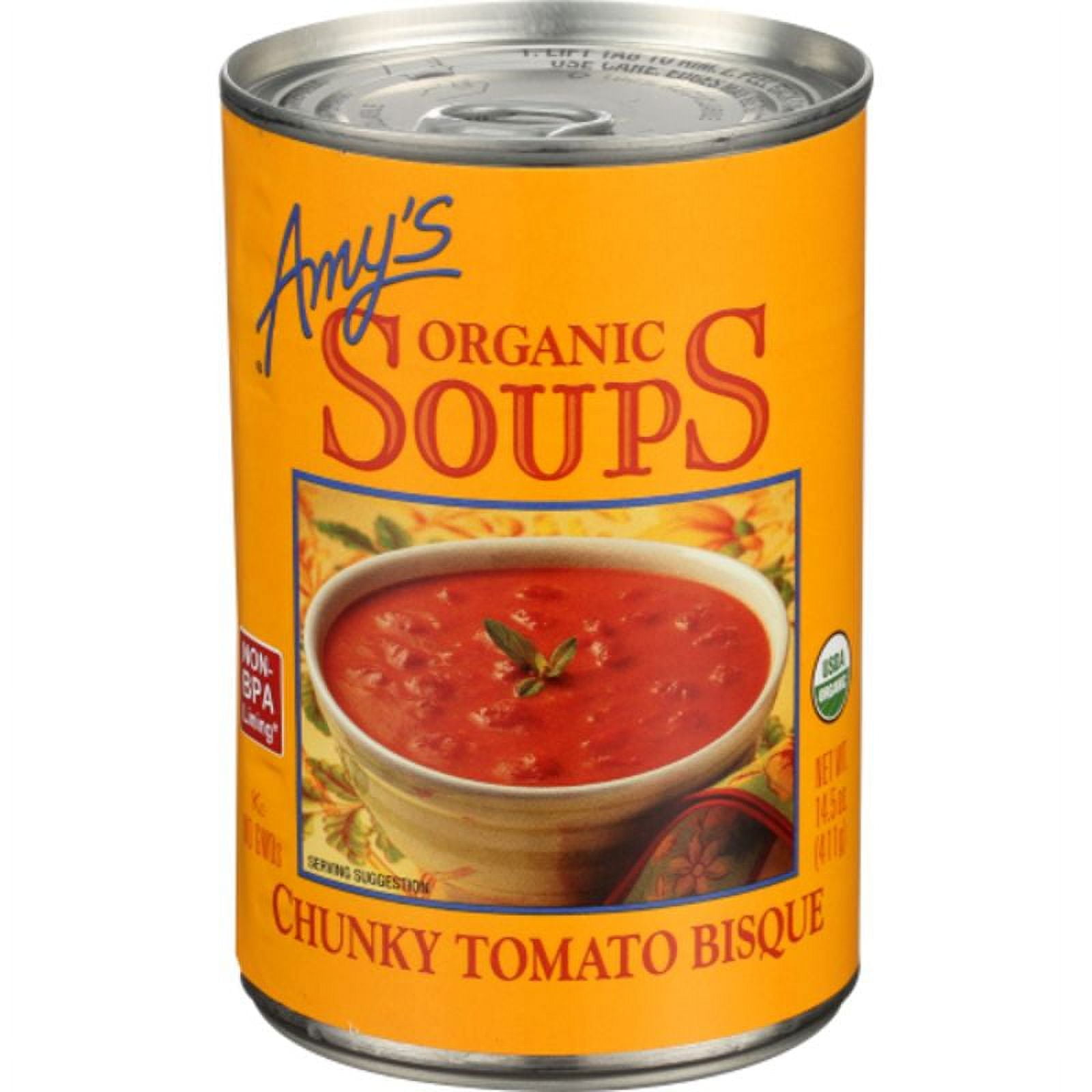 2X - Amy’S Soup, Chunky Tomato Bisque Soup, Gluten Free, Made With ...