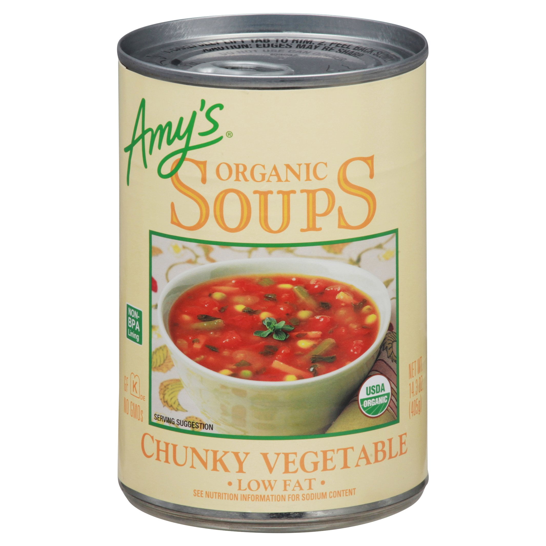 2X - Amy's Organic Chunky Vegetable Low Fat Soup - 14.3 oz - Walmart.com