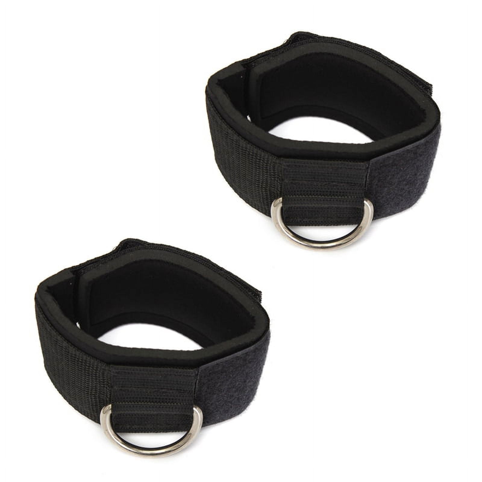 2X Ankle Strap D-Ring Multi Gym Cable Attachment Thigh Leg Pulley ...