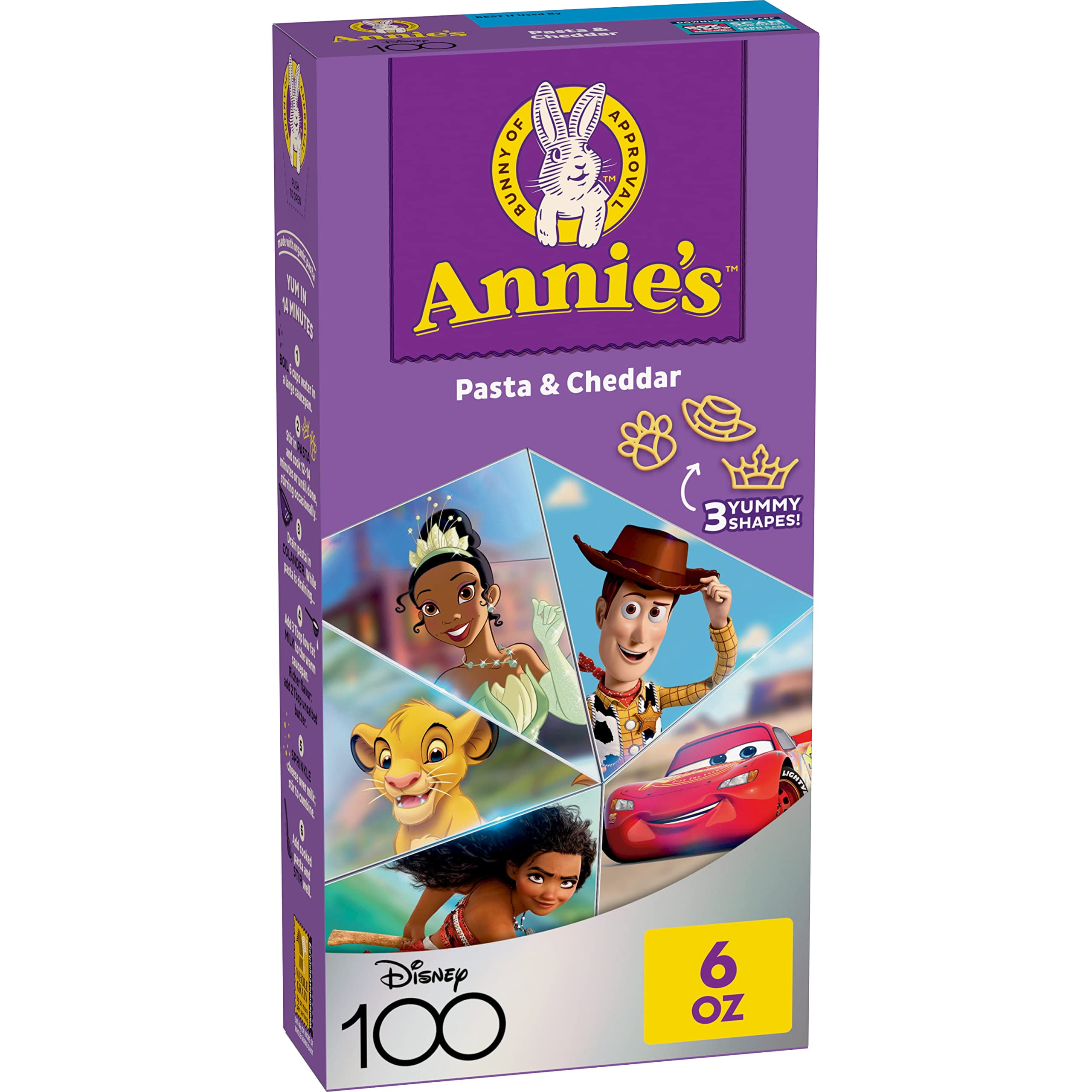 2X - Annie,S Disney 100 Macaroni And Cheese Dinner, Pasta & Cheddar, 6 ...