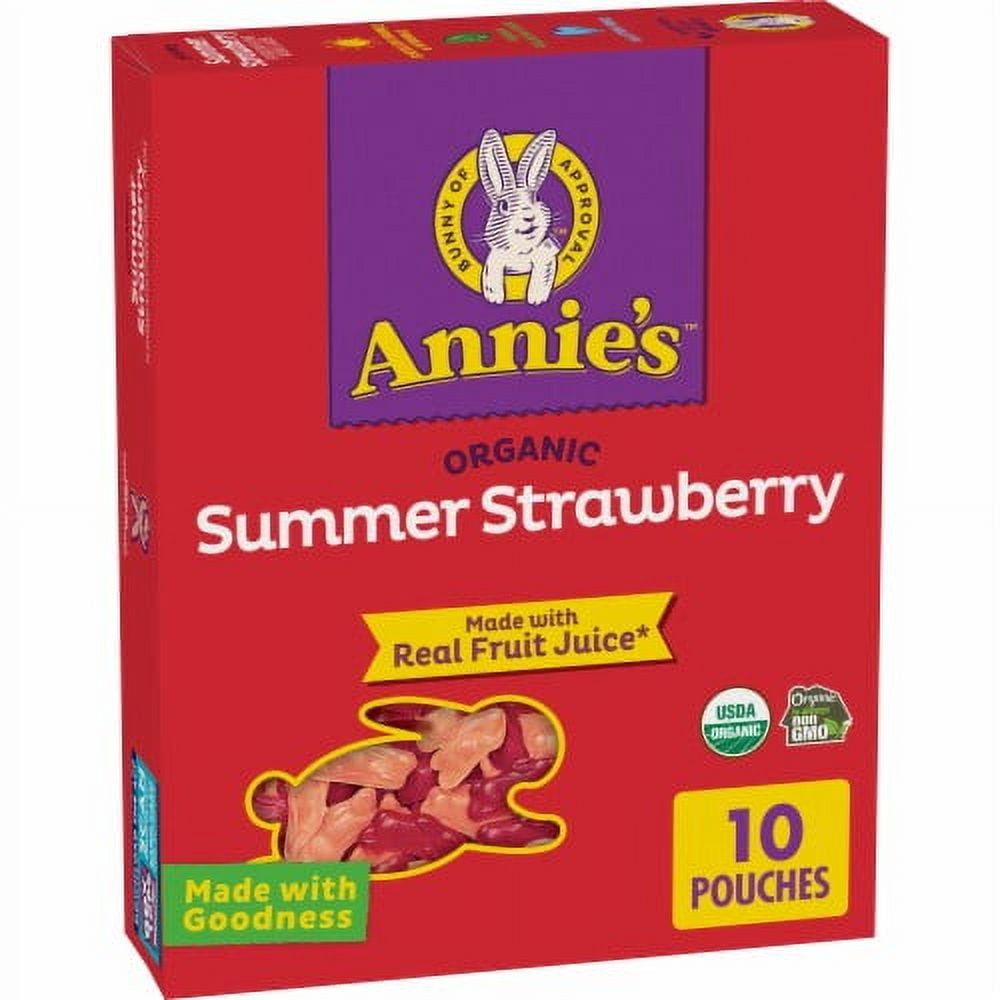 2X - Annie's Organic Bunny Summer Strawberry Fruit Flavored Kids School ...