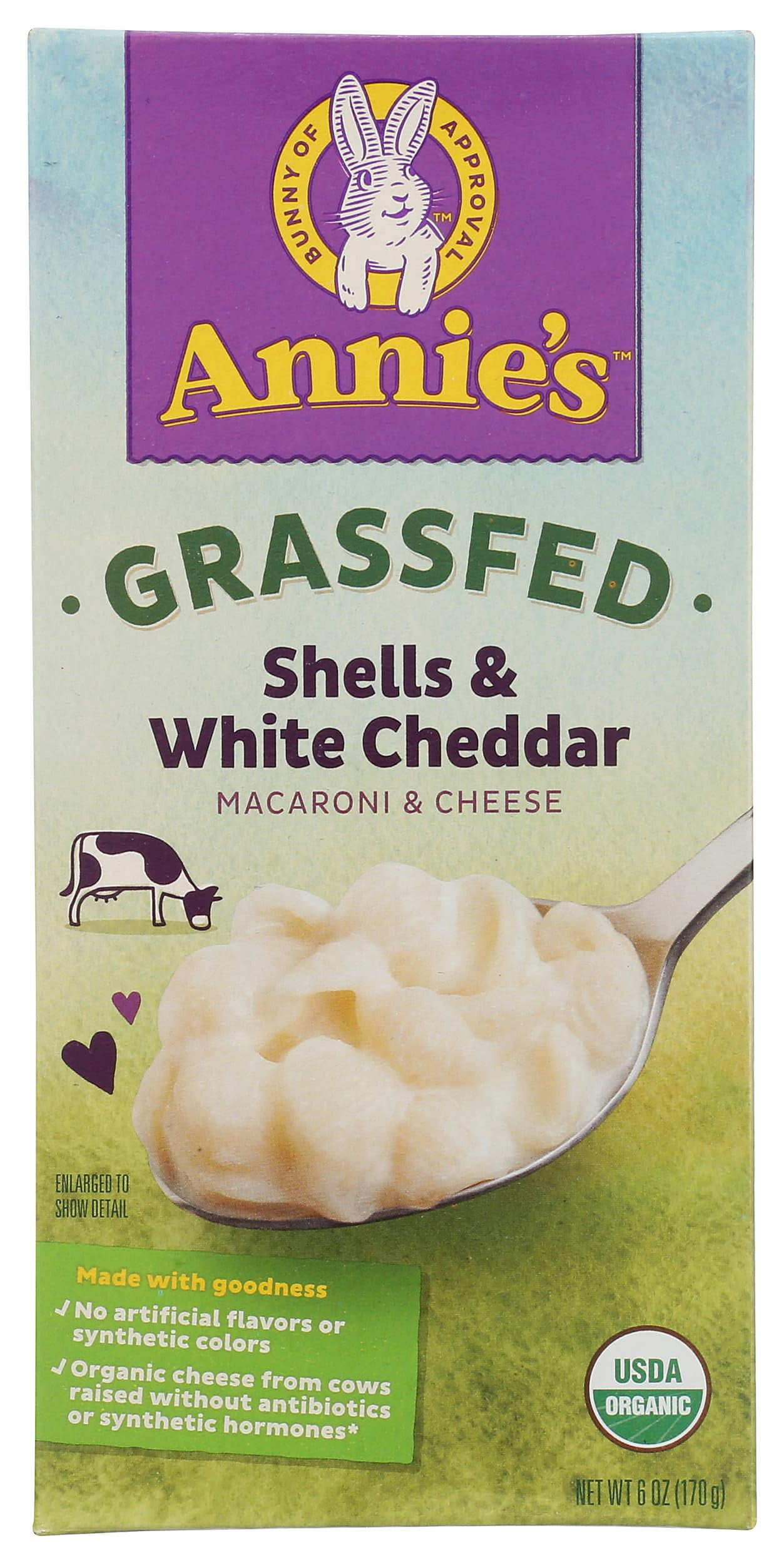 2X - Annies Homegrown Macaroni And Cheese Shell White Cheddar, 6 Oz ...
