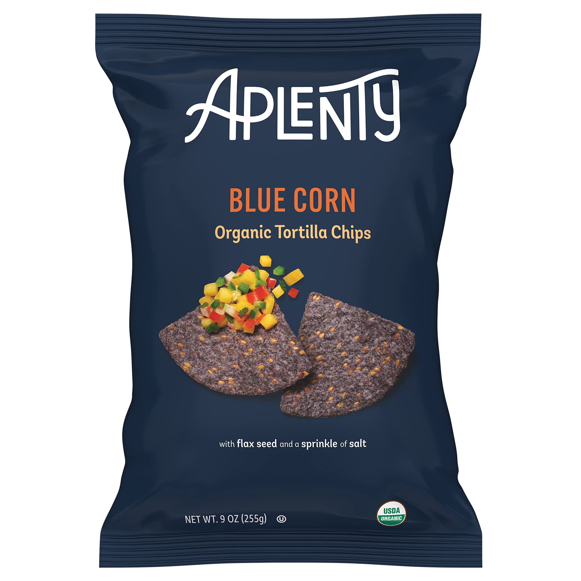 2X - Aplenty Organic Blue Corn Tortilla Chips, 9 Oz - Walmart.com