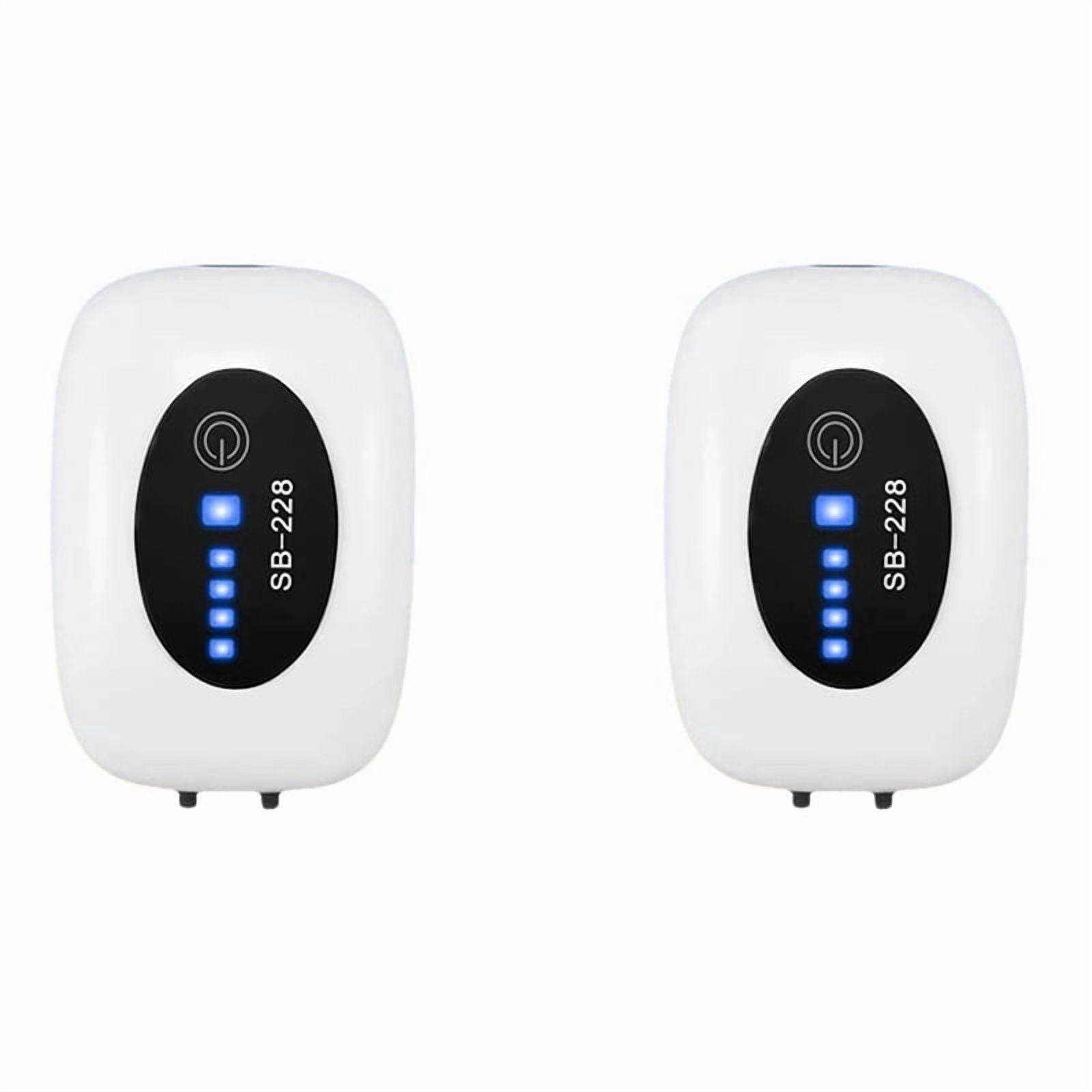 2X Aquarium Air Pump USB Rechargeable Oxygen Pump Fish Tank Bubbler ...