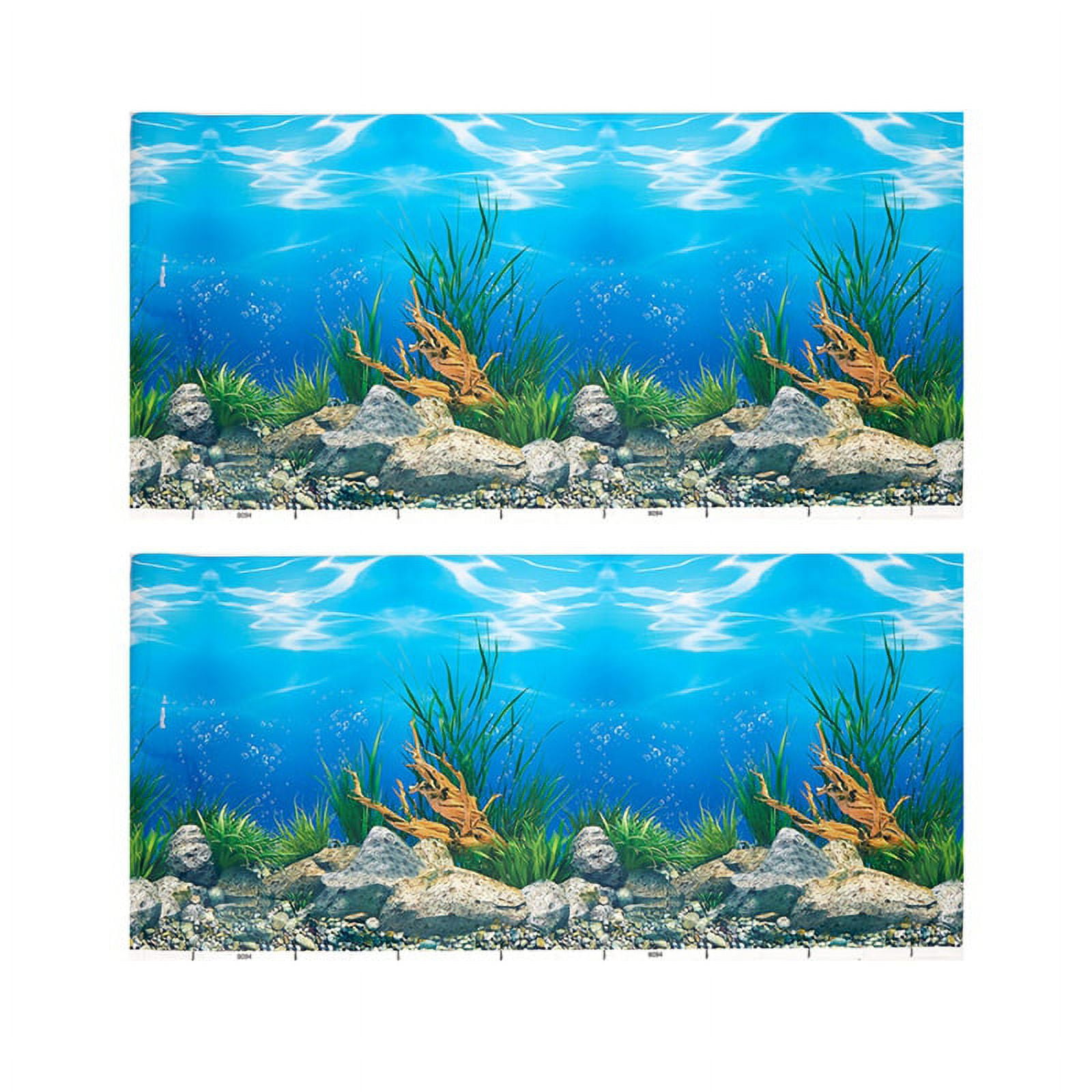 2X Aquarium Background Paper HD Picture 3D Three-Dimensional Fish Tank ...