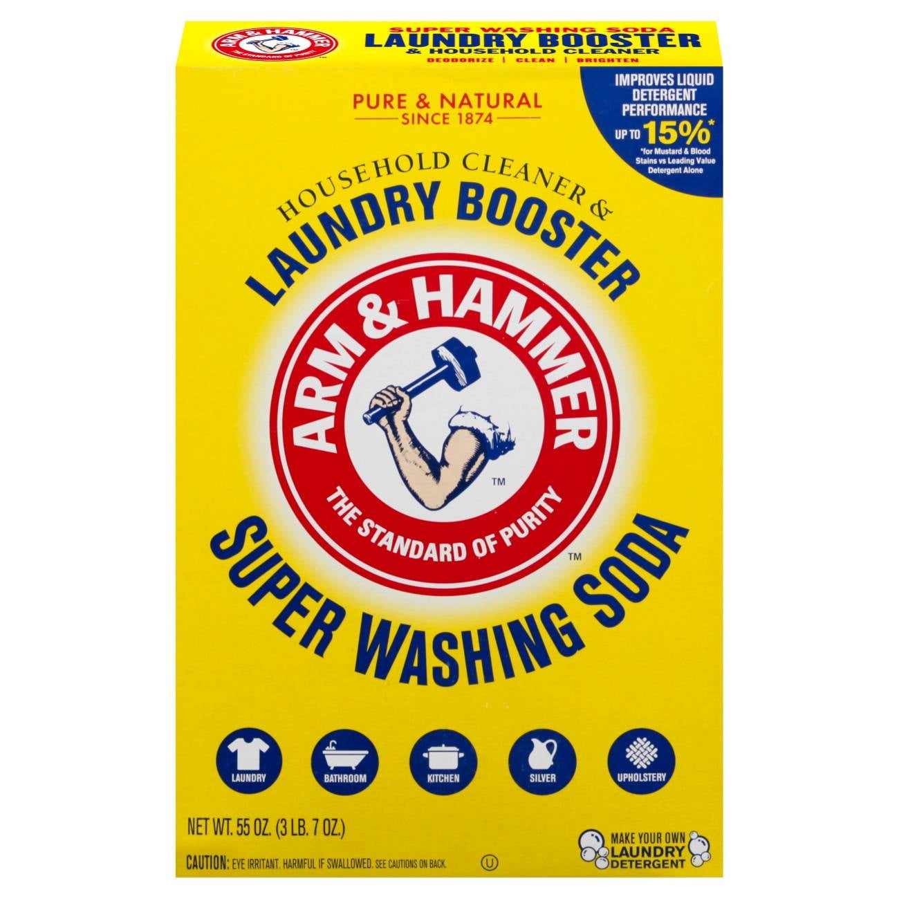 ARM & HAMMER Detergent Booster and Household Cleaner Washing Soda ...