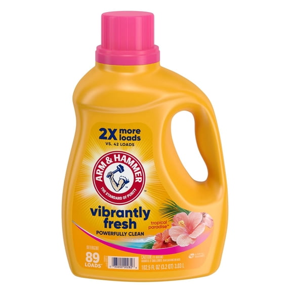 2X - Arm & Hammer Vibrantly Fresh HE Liquid Laundry Detergent, 89 Loads ...