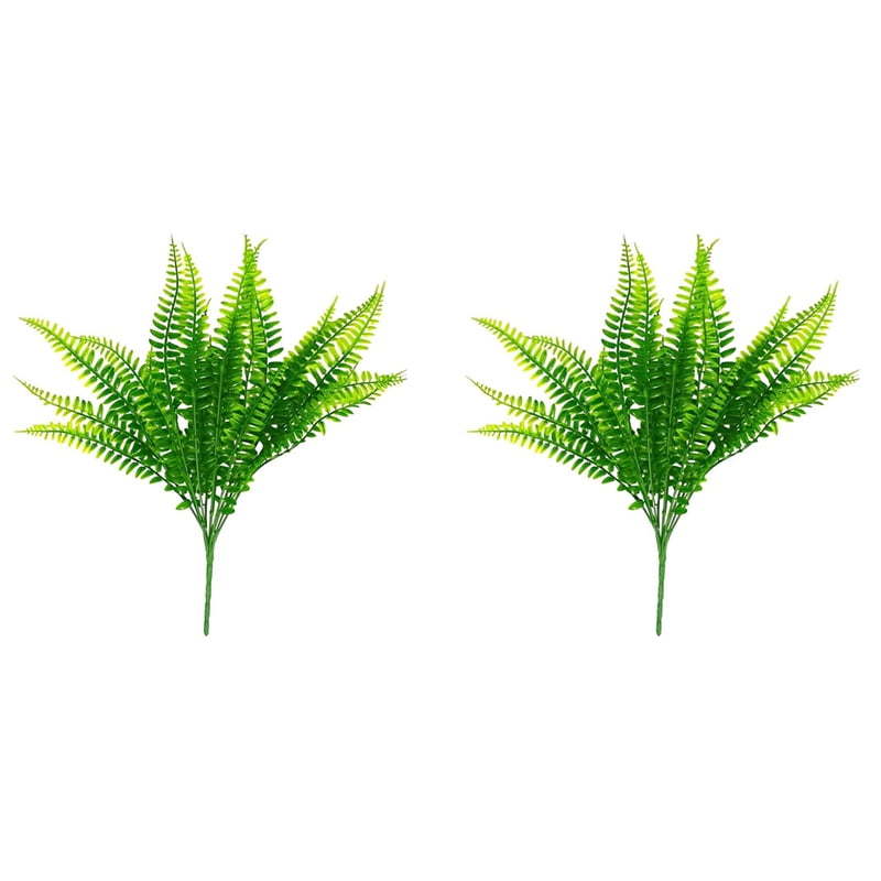 2X Artificial Ferns for Outdoors & Indoors,Large Faux Ferns Fake Boston ...