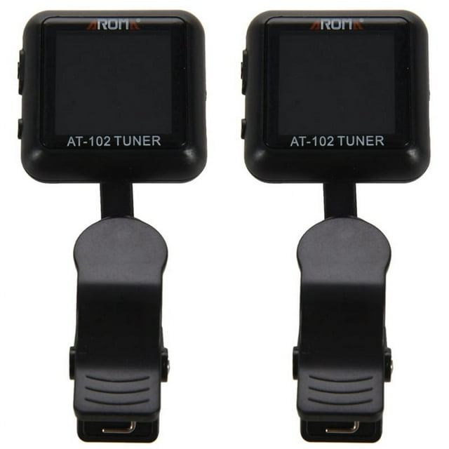 2X At-102 Rechargeable Clip-on Guitar Tuner Color Screen for Chromatic ...