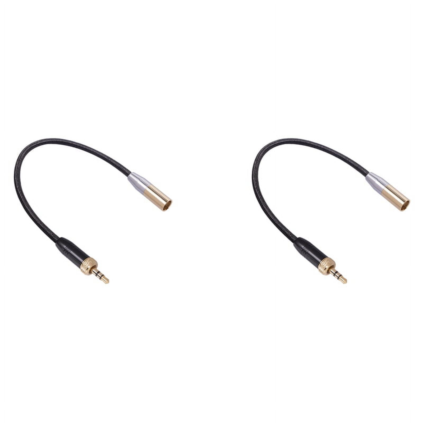 2X Audio Mic Cable Internal Thread 3.5MM Male to MINI XLR 3PIN Adapter ...