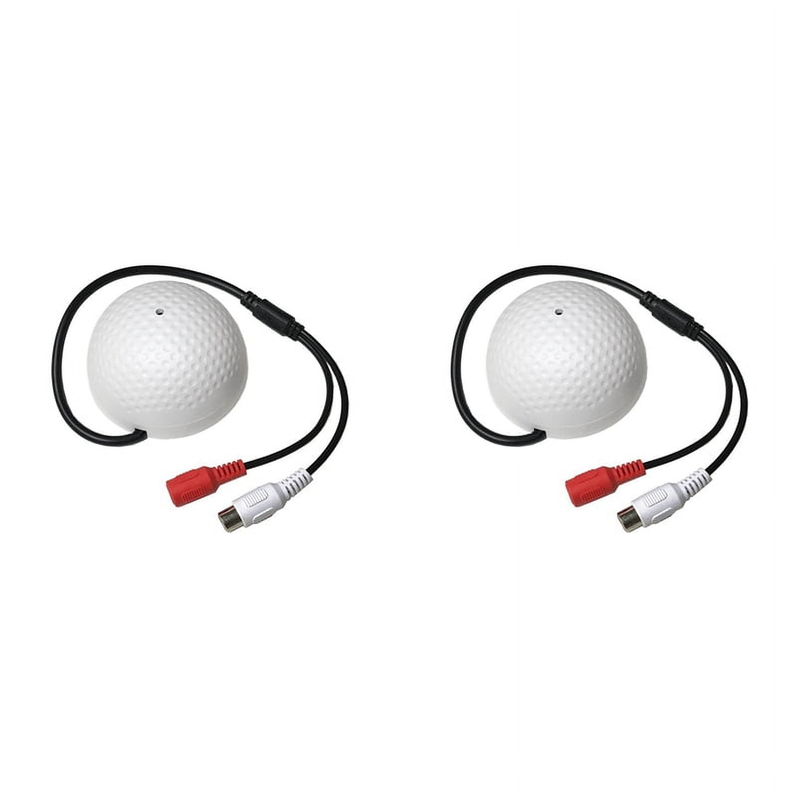 2X Audio Monitoring MIC Sound Microphone for CCTV Surveillance Security ...