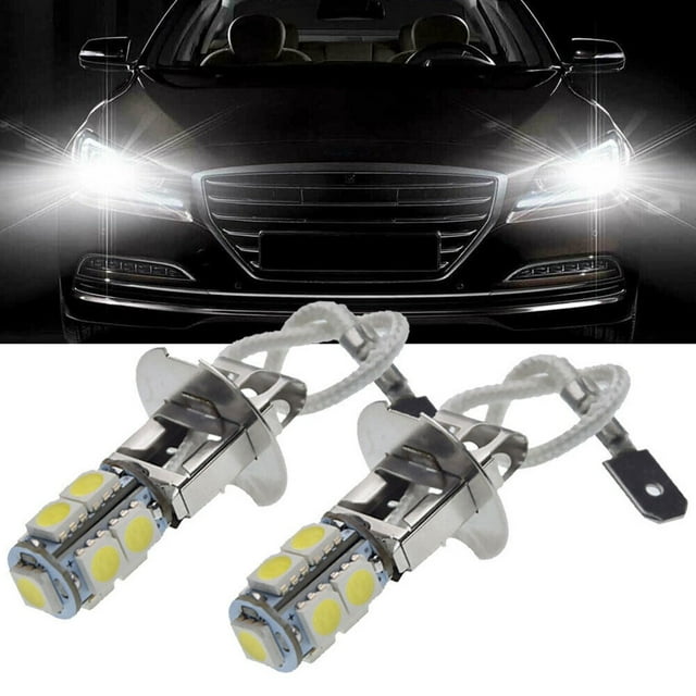 2X Auto For H3 LED 12V Car Light Fog DRL Driving Lamp Flashlight ...