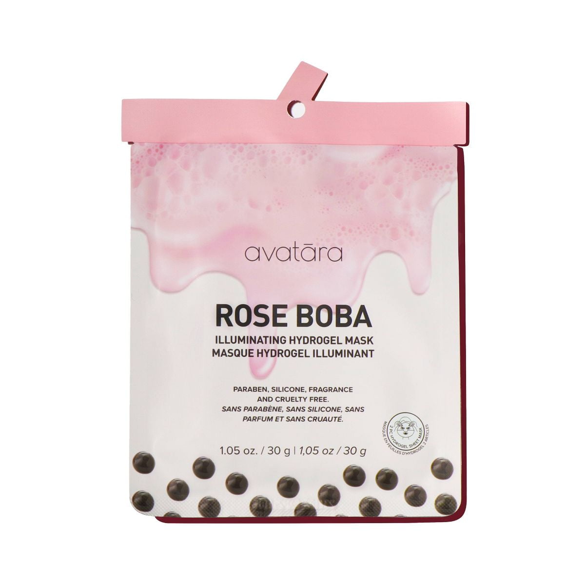 2X - Avatara Rose Boba Hydrogel Face Mask - 0.98oz - Walmart.com