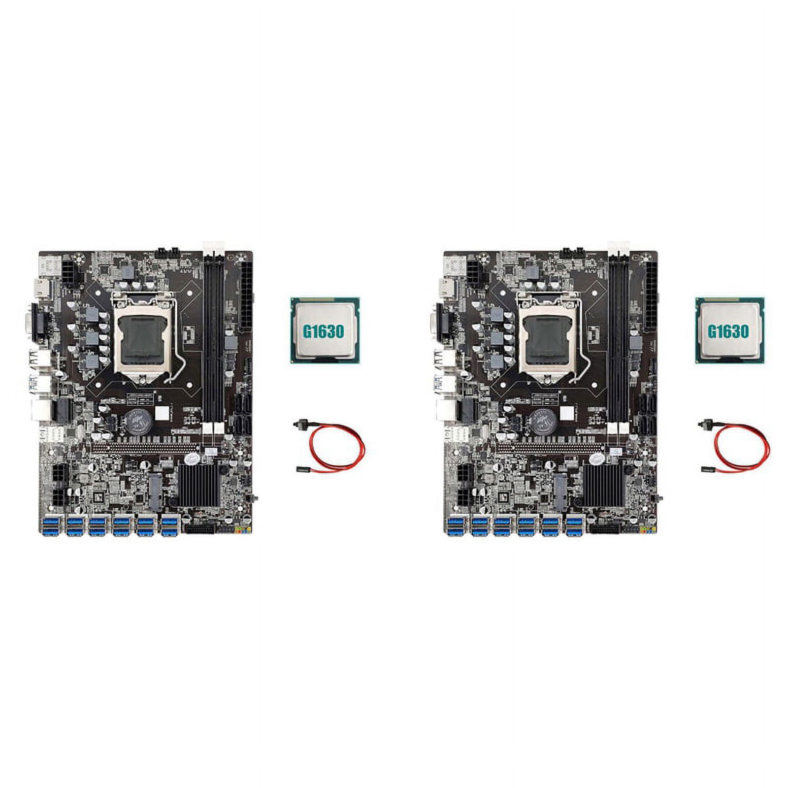 2X B75 ETH Mining Motherboard 12 PCIE to USB Adapter+G1630 CPU+Switch ...