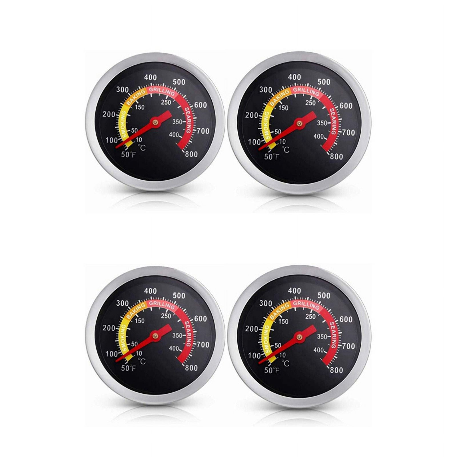 2X BBQ Grill Temperature Gauge, Barbecue Charcoal Grill Smoker ...