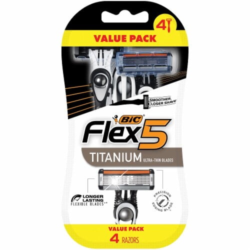 2X - BIC Flex 5 Titanium Ultra-Thin Blade Razors Value Pack 4 pk ...