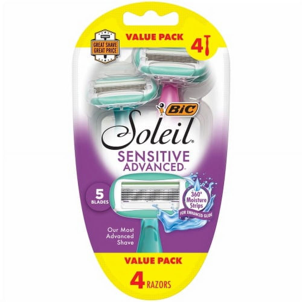2X - BIC Soleil Sensitive Advanced Value Pack Disposable Razors ...