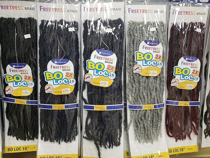 2X BO LOC 18" (1B Off Black) - FreeTress Synthetic Crochet Braid ...
