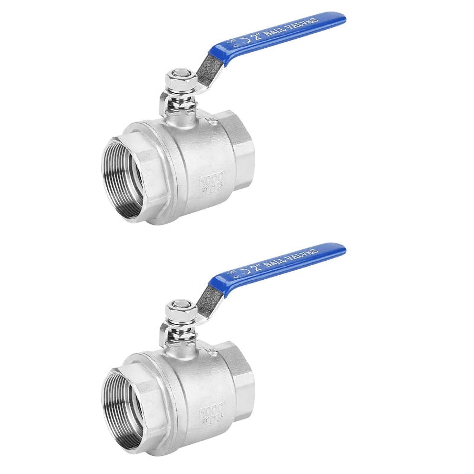 2X Ball Valve Female Thread 2 Inch 304 Stainless Steel Full Port Female ...