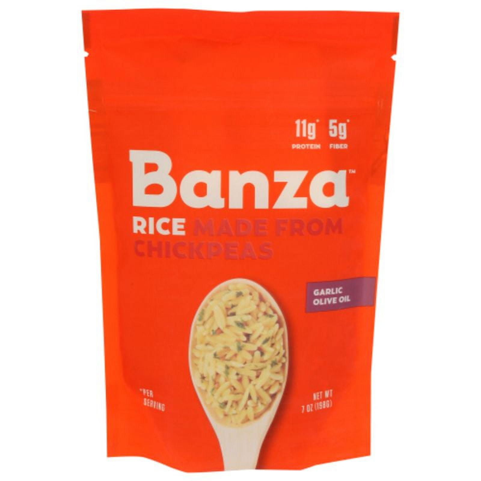 2X - Banza Garlic Olive Oil Chickpea Rice 7 oz - Walmart.com