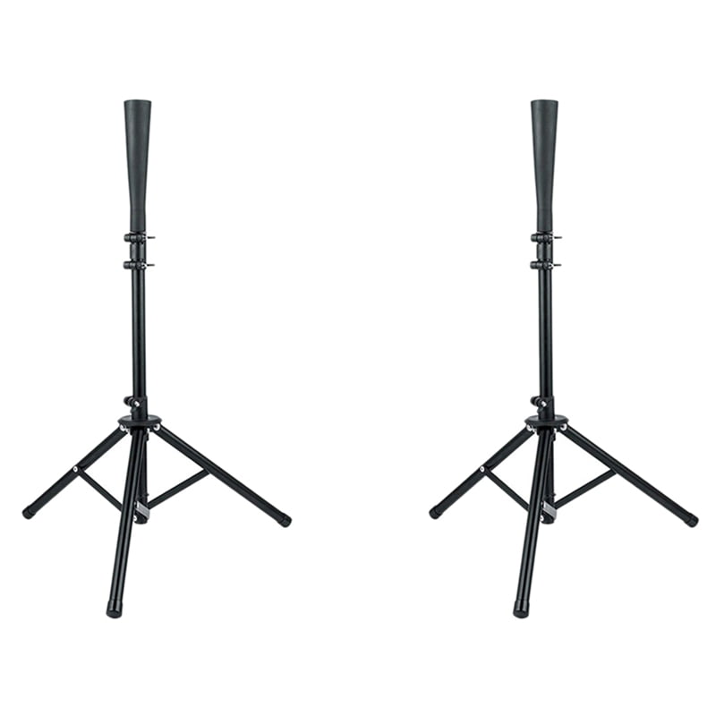 2X Baseball Softball Batting Tee Adjustable Rubber Batting Tee Training ...