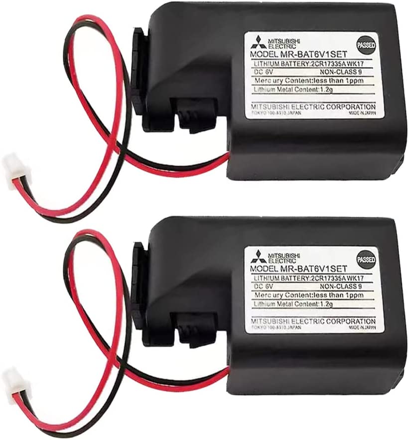 2X Battery for Mitsubishi MR-BAT6V1SET - MR-J4-2CR17335A WK17 Battery ...