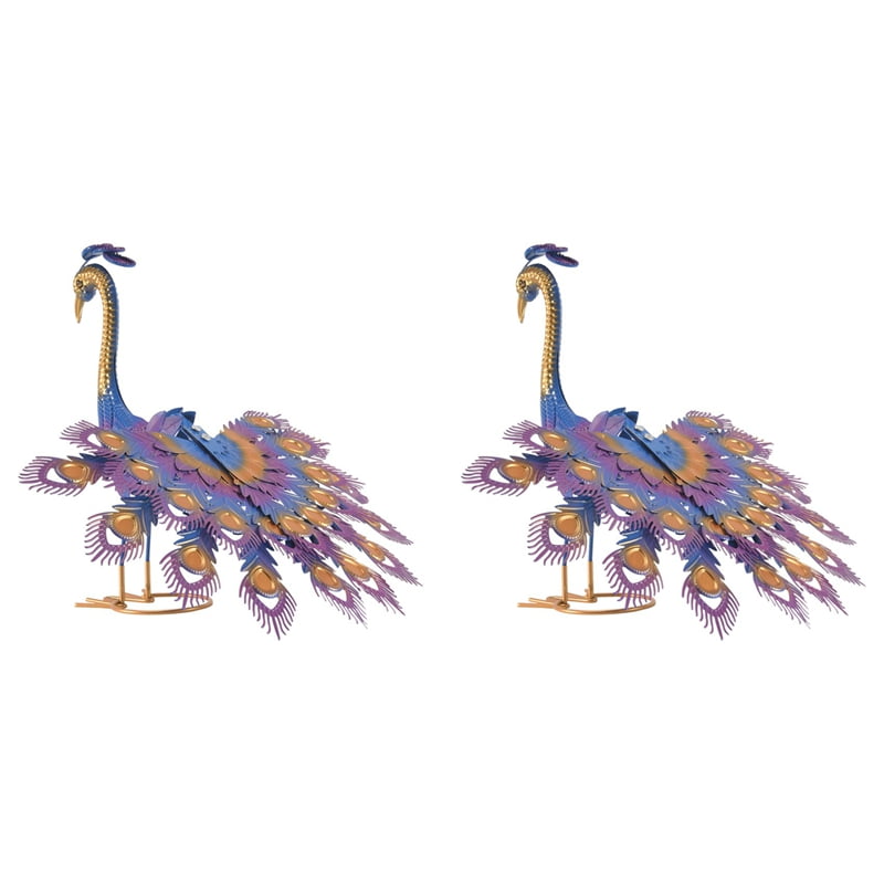 2X Beautiful Yard Art Garden Statue - Realistic Metal Lawn Decoration ...