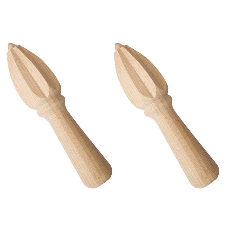 2X Beech Lemon Juicer Manual Solid Wood Lemon Cone Juicer Orange Lemon ...