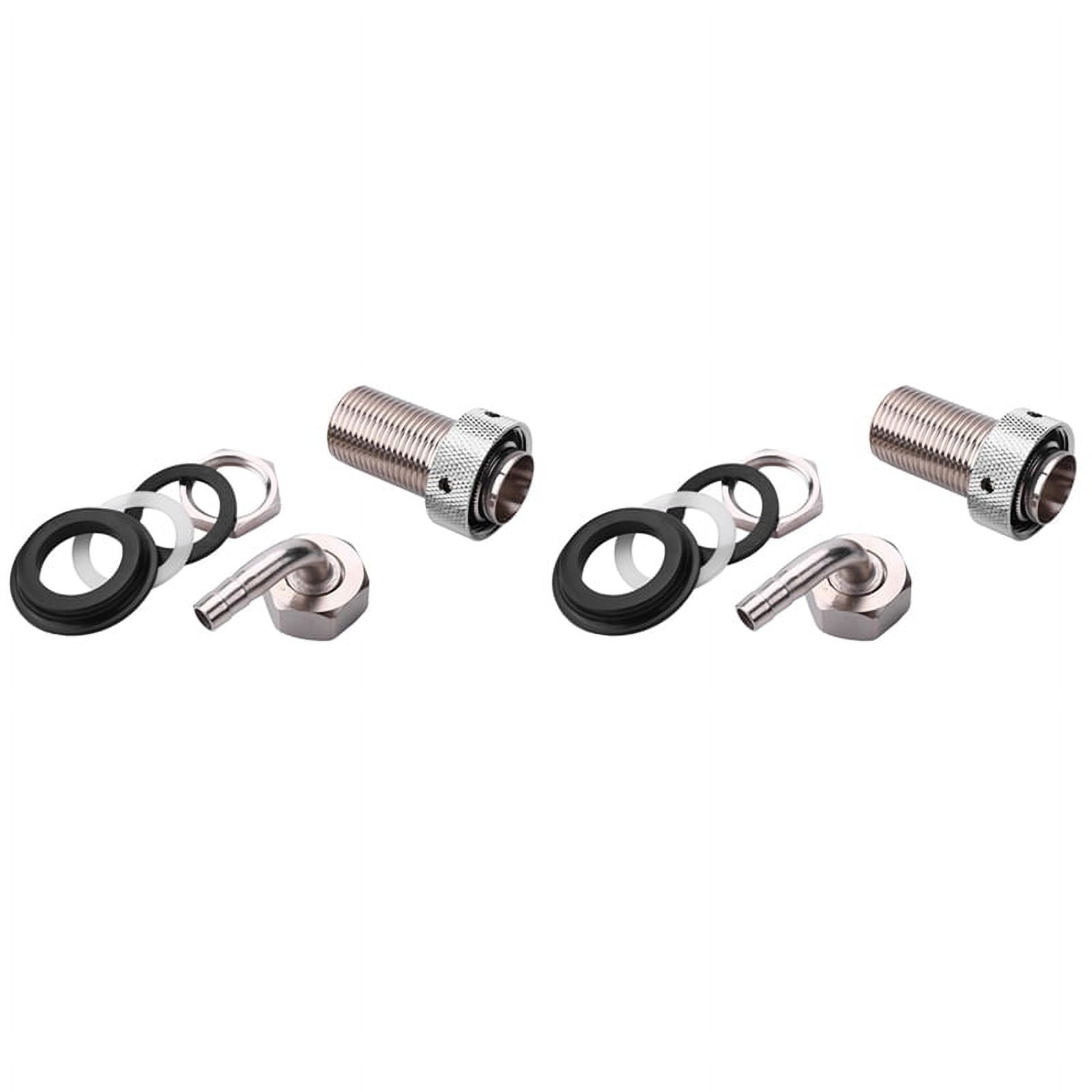 2X Beer Tap Faucet with 8mm Barber Elbow, Chrome Plate Brass G5/8 for ...