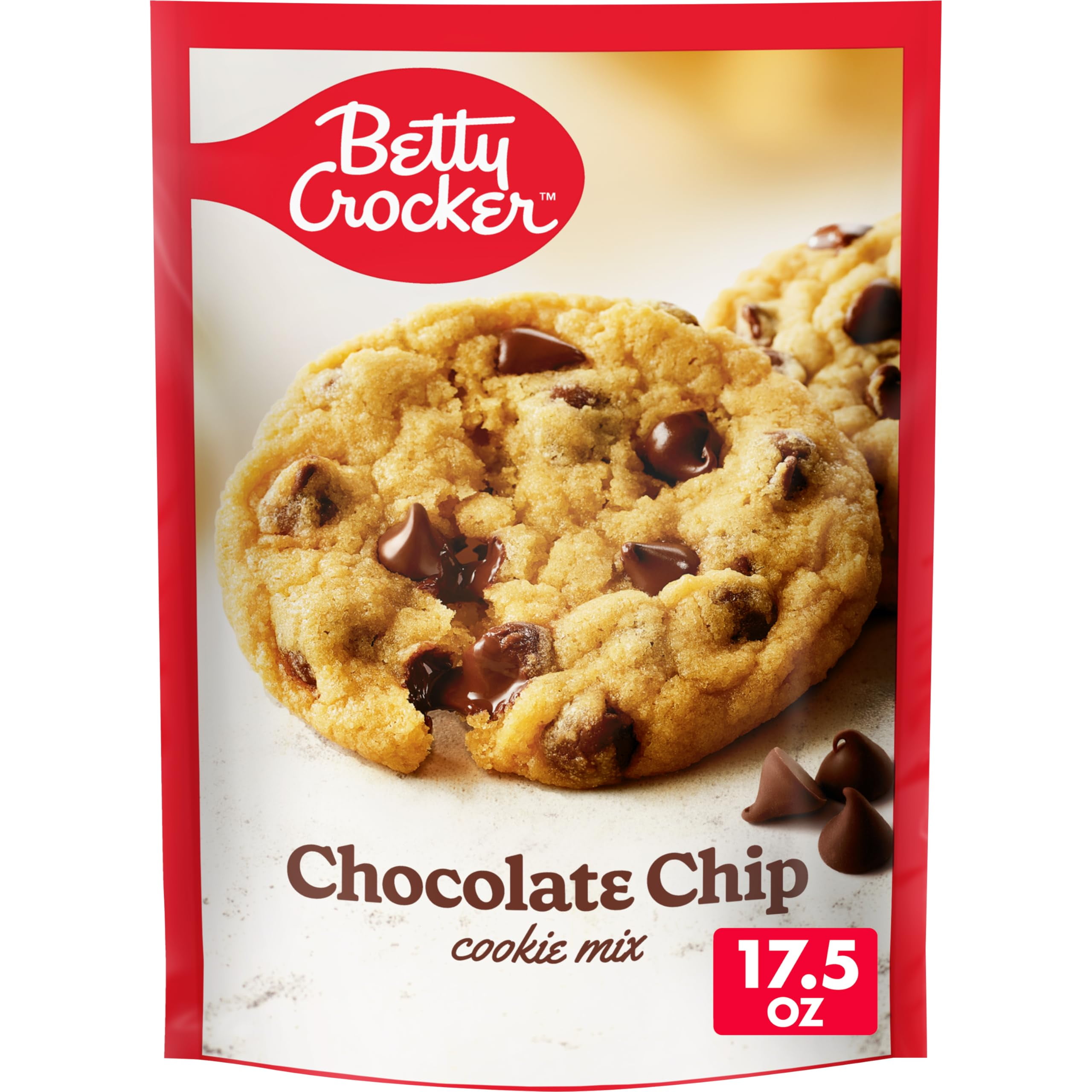 2X - Betty Crocker Chocolate Chip Cookies, Cookie Baking Mix, 17.5 Oz ...