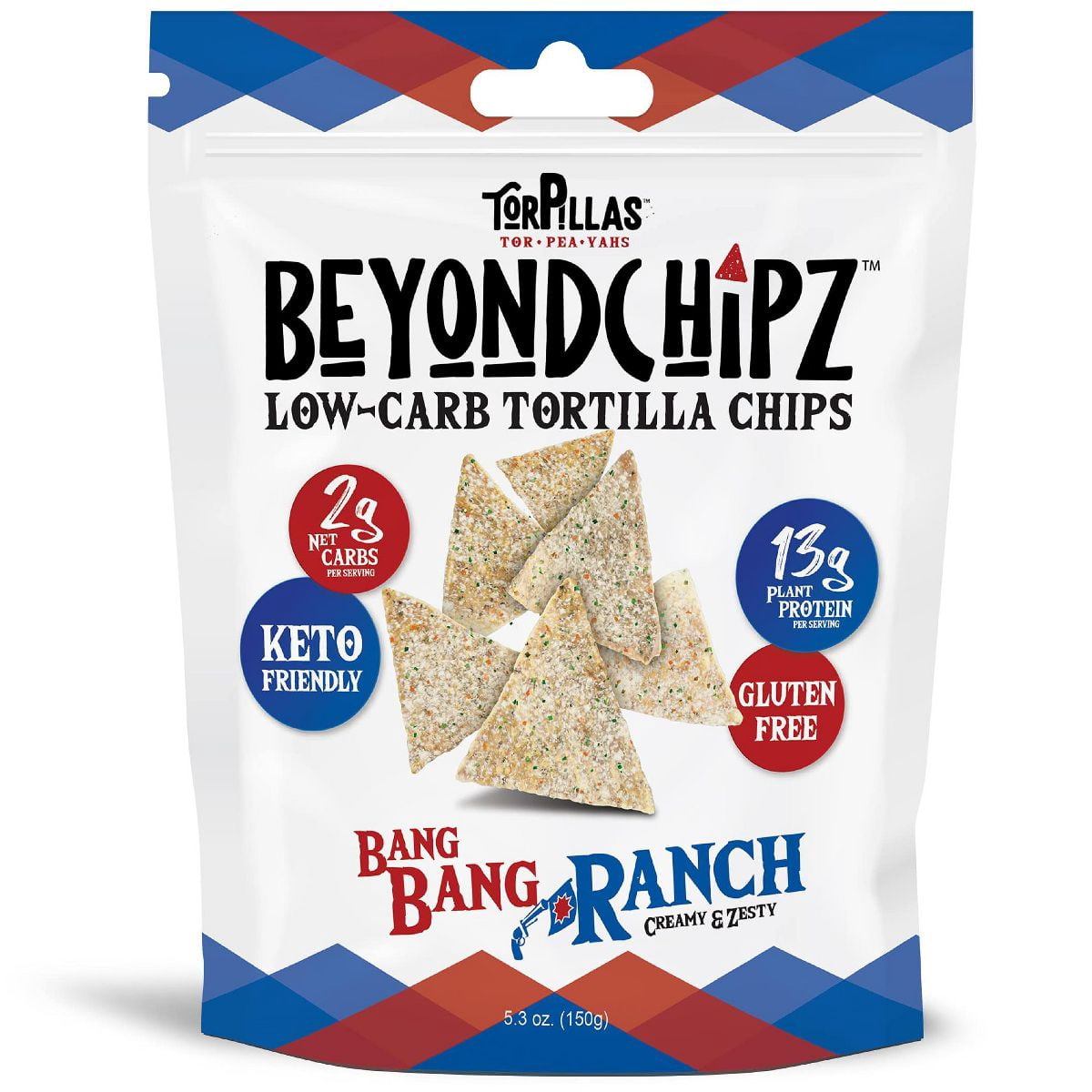 2X - BeyondChipz Tortilla Chips Bang Bang Ranch - Case of 12 - 5.3 oz ...